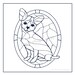Stained Glass Chihuahua Pattern, Line Art, Printable PDF, Coloring Page ...