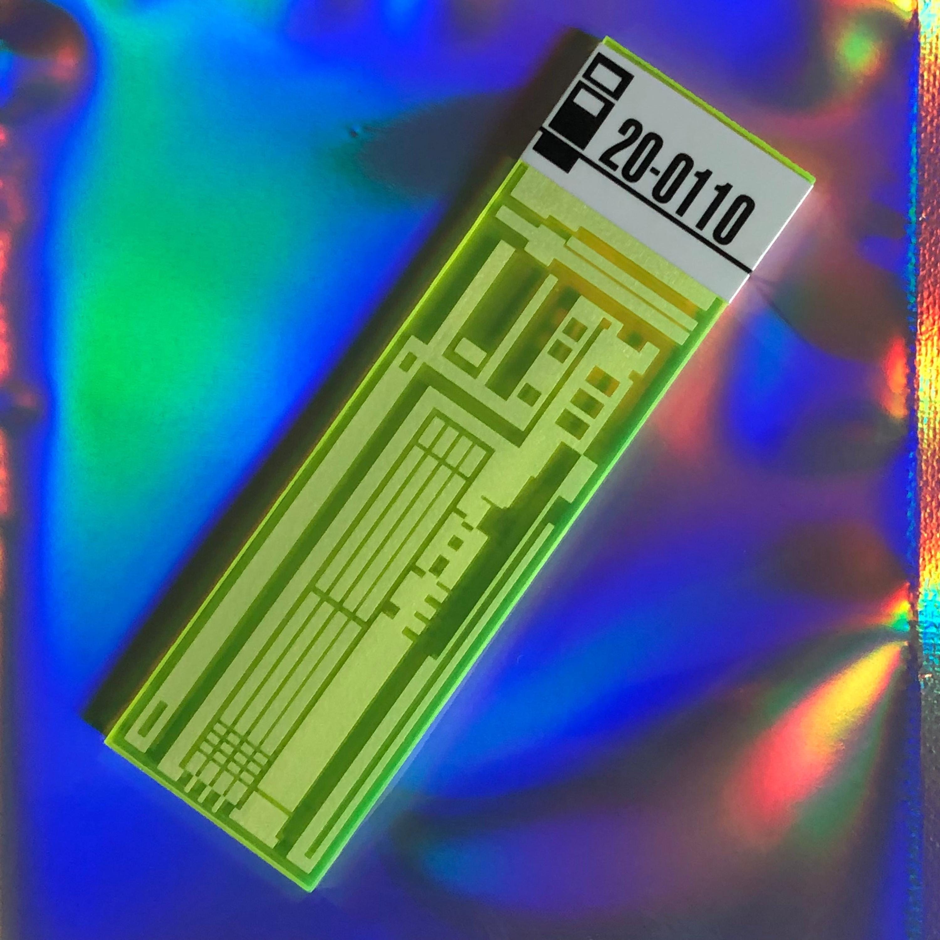 Isolinear Chip – Neon Yellow/green Acrylic, Laser Etched With White ...