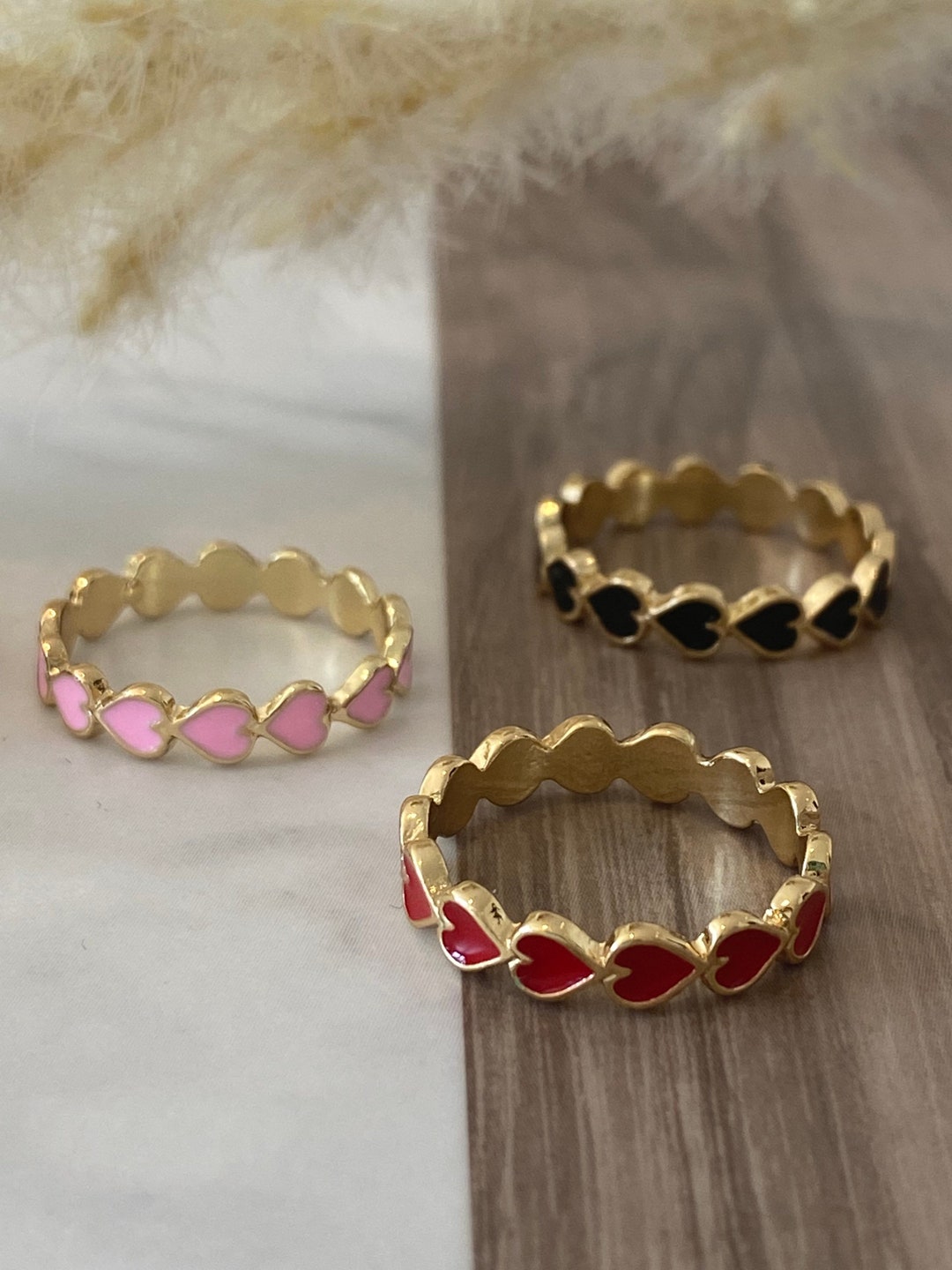 Pastel Enamel Ring Boho Ring Pastel Jewellery Gift for Her Ring Pastel ...