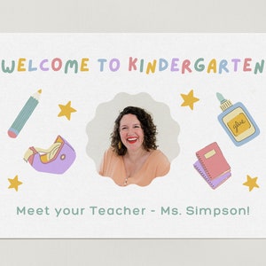 Meet the Teacher Postcard Template Meet Your Teacher - Etsy
