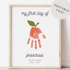 First Day of School Pencil Handprint Craft | Back to School Printable ...