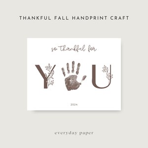 Fall Thankful Handprint Art Printable | Thanksgiving Handprint Craft ...