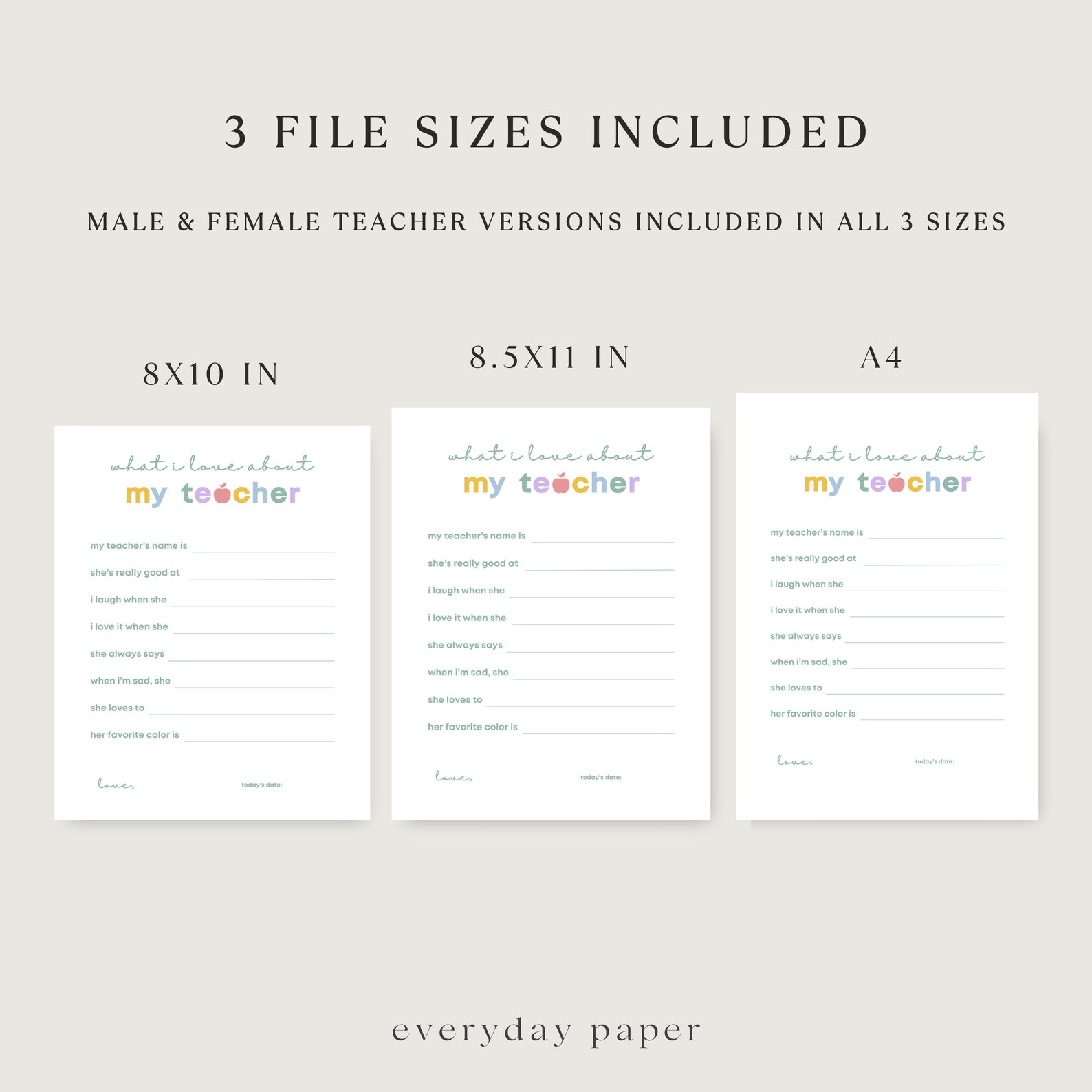 Teacher Questionnaire Interview | Teacher Card From Student | End of ...