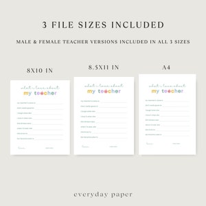 Teacher Questionnaire Interview | Teacher Card From Student | End of ...