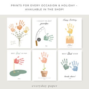 Love You Bunches Handprint Art Printable | Dad Flower Bouquet Handprint ...