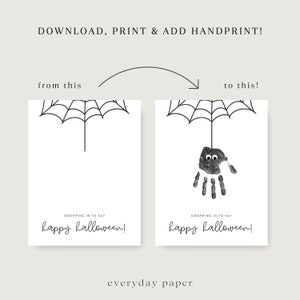 Spider Handprint Craft, Happy Halloween Handprint Craft Printable ...