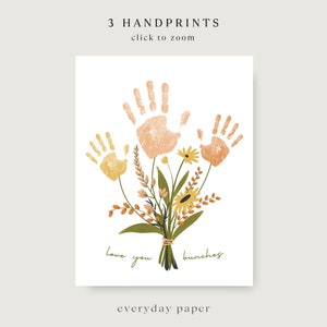 Handprint Art Printable | Flower Handprint Craft | Gift for Mom From ...