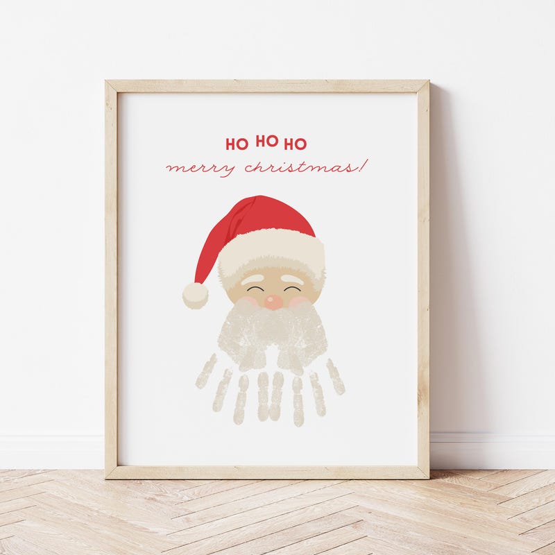 Santa Handprint - Etsy