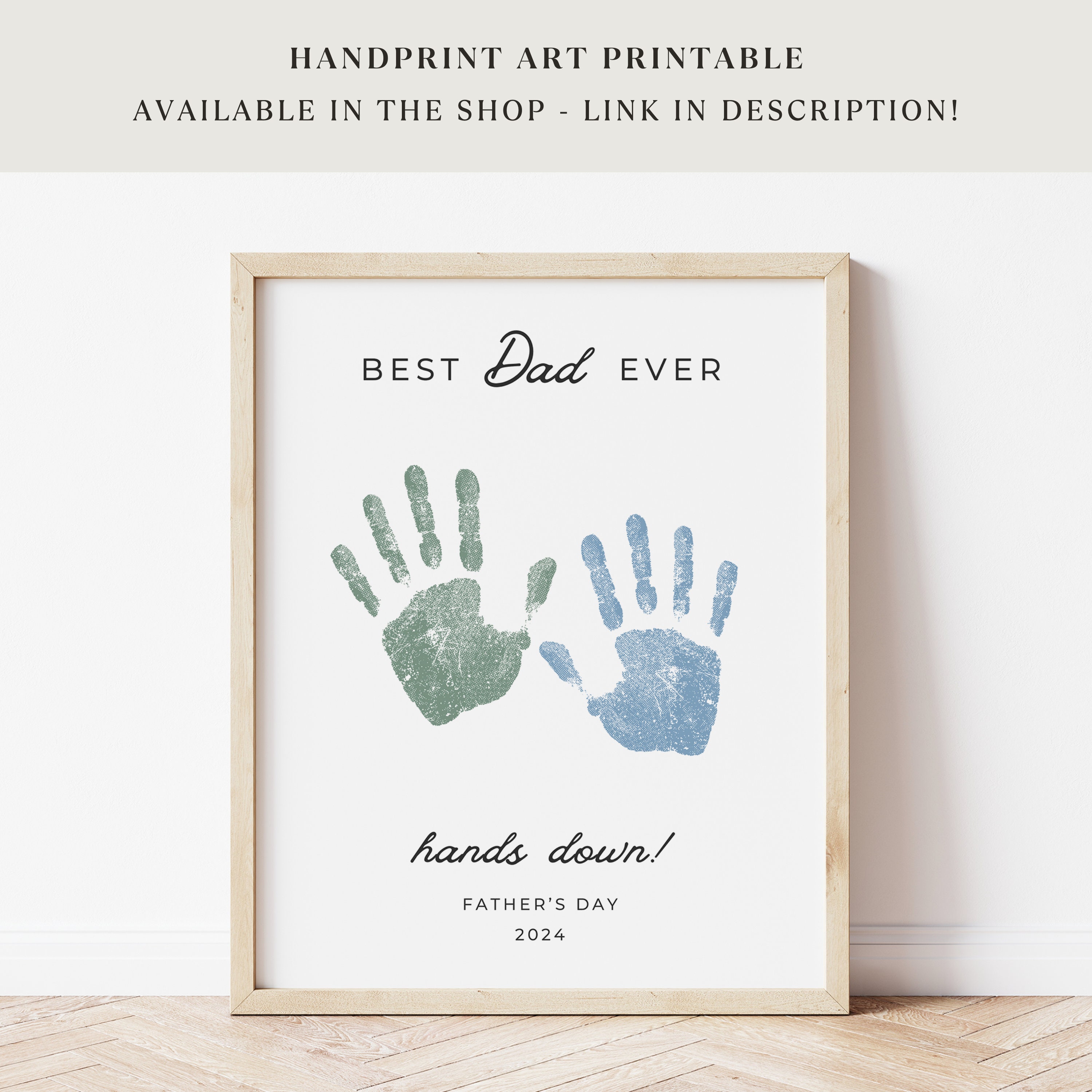Dad Fishing Handprints Art Printable Birthday Gift for Dad From Kids ...