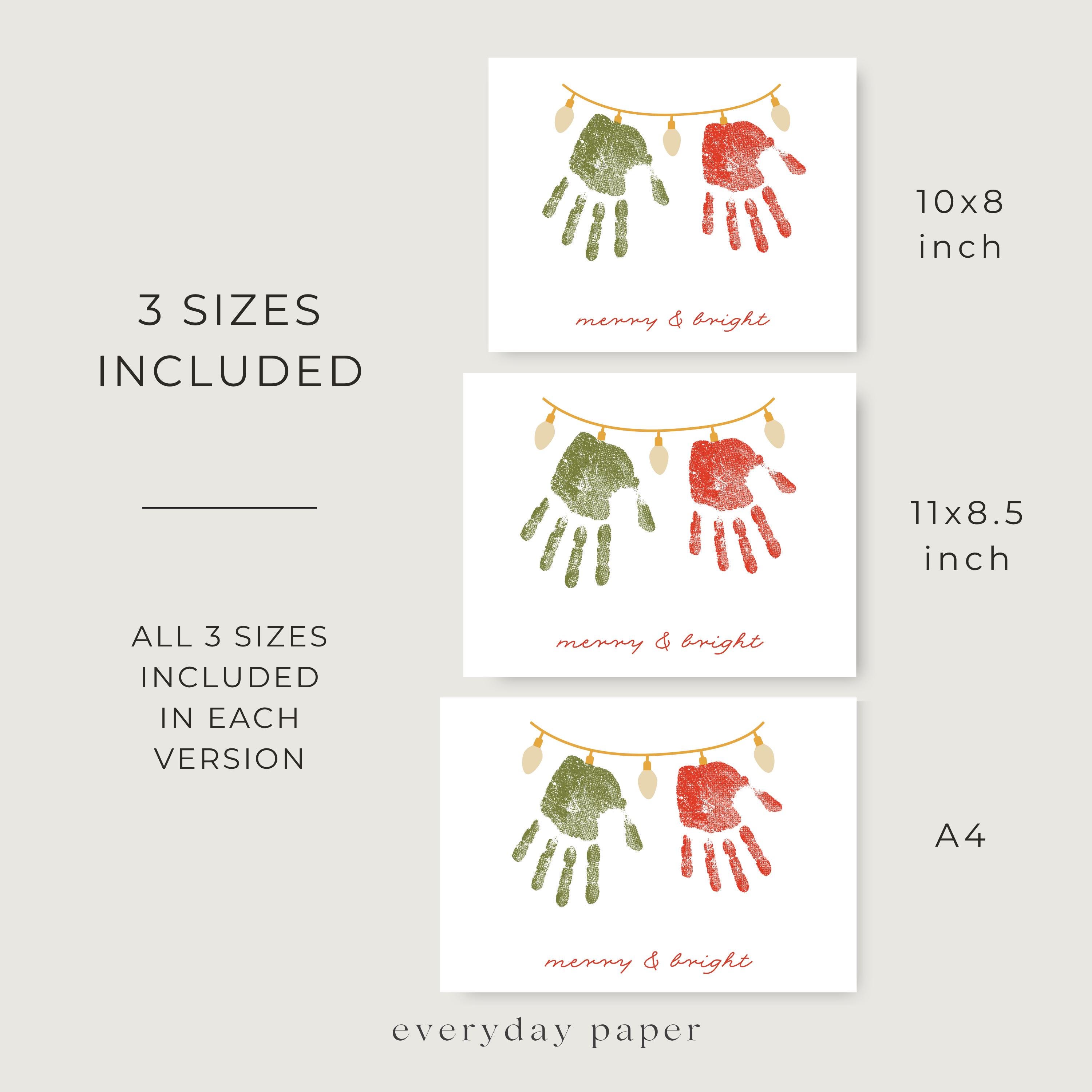 Christmas Lights Handprint Craft for 1 Kid, 2 Kids, or 3 Kids, Merry ...