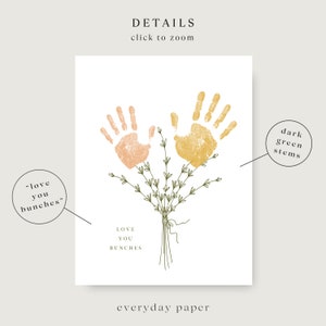 Love You Bunches Handprint Art Printable | Dad Flower Bouquet Handprint ...