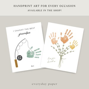 Grandpa Fish Handprint Art Printable | Grandpa Birthday Gift Fishing ...