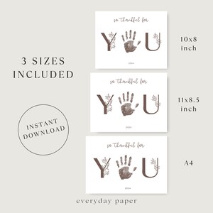 Fall Thankful Handprint Art Printable | Thanksgiving Handprint Craft ...