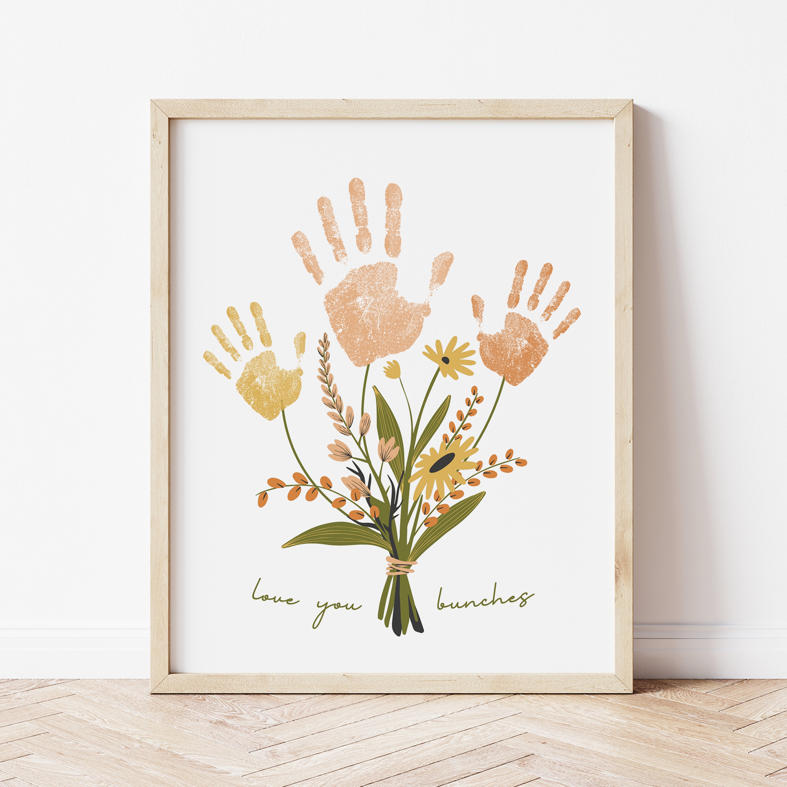 Handprint Art Printable | Flower Handprint Craft | Gift for Mom From ...