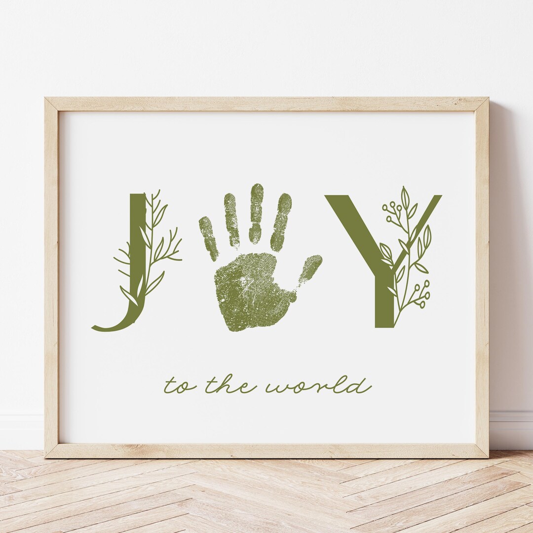 Joy to the World Christmas Handprint Craft, Church Sunday School ...