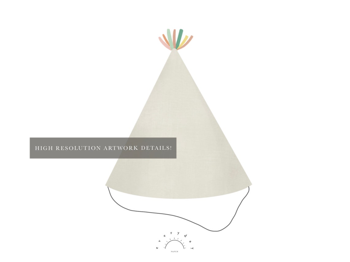 Party Hat Birthday Party Invitation Template Digital - Etsy Australia