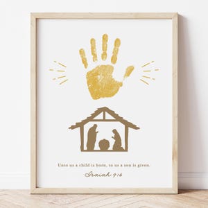Nativity Star Christmas Handprint Art, Sunday School Nursery Craft ...