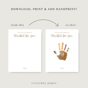 Turkey Handprint Craft, This Little Turkey Thankful for You Printable ...