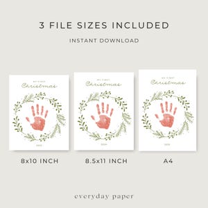 My First Christmas Handprint Craft, Baby's First Christmas Handprint ...