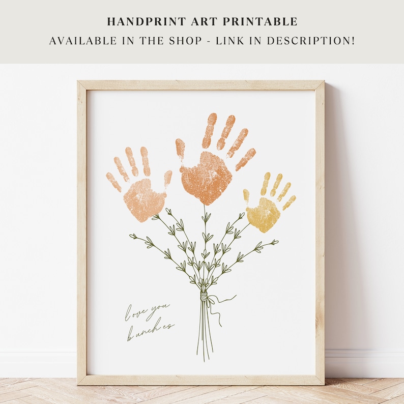 Mom Handprint Printable Mom Birthday Gift From Baby Handprint Art Craft ...
