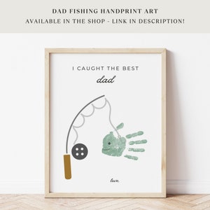 Dad Fishing Handprints Art Printable | Birthday Gift for Dad From Kids ...