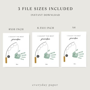 Editable Grandpa Fish Handprint Art Printable, Edit Grandpas Name and ...