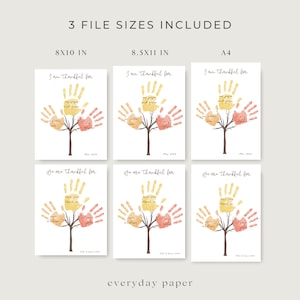 Thanksgiving Handprint Art Printable | Thankful Tree Handprint Craft ...