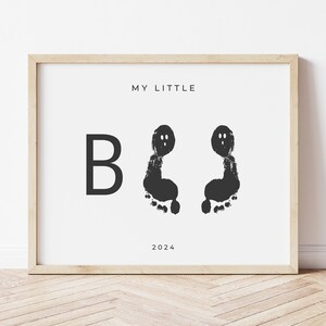 Halloween Footprint Craft, My Little Boo Ghost Footprints, Boo ...