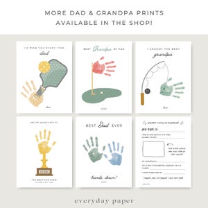 Best Dad by Par Golf Handprint Art Printable, Dad Golfing Father's Day ...