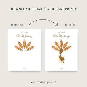 My First Thanksgiving Turkey Baby Footprint Craft, Baby's 1st ...