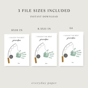 Grandpa Fish Handprint Art Printable | Grandpa Birthday Gift Fishing ...