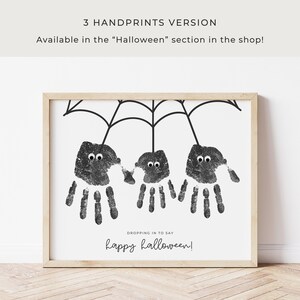 Spider Handprint Craft, Happy Halloween Handprint Craft Printable ...