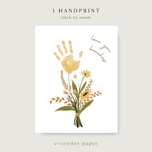 Handprint Art Printable | Flower Handprint Craft | Gift for Mom From ...