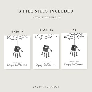 Spider Handprint Craft, Happy Halloween Handprint Craft Printable ...