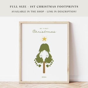 First Christmas Baby Handprint Card to Mail, 5x7 Inch Christmas Tree ...