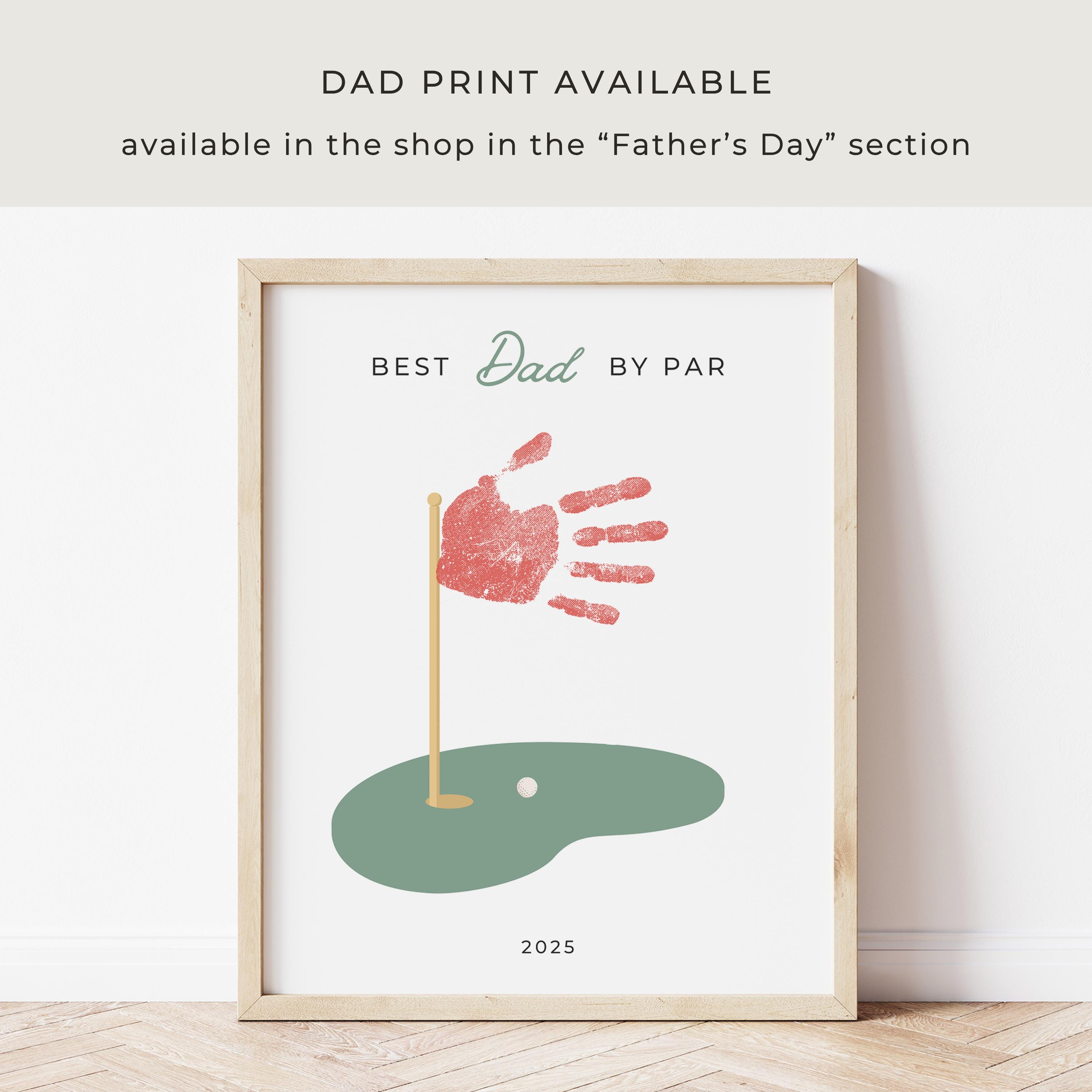 Best Grandpa by Par Golf Handprint Art Printable, Grandpa Golfing ...