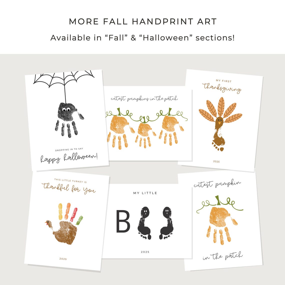 Pumpkin Handprint Craft for Three Kids, Fall Handprint Art Printable ...