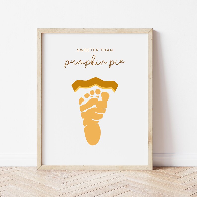 Pumpkin Pie Footprint Craft, Thanksgiving Day Activity, Toddler ...