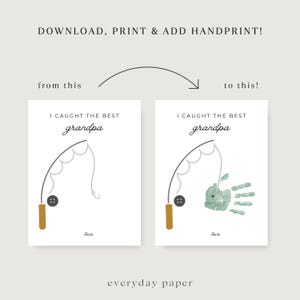 Editable Grandpa Fish Handprint Art Printable, Edit Grandpas Name and ...