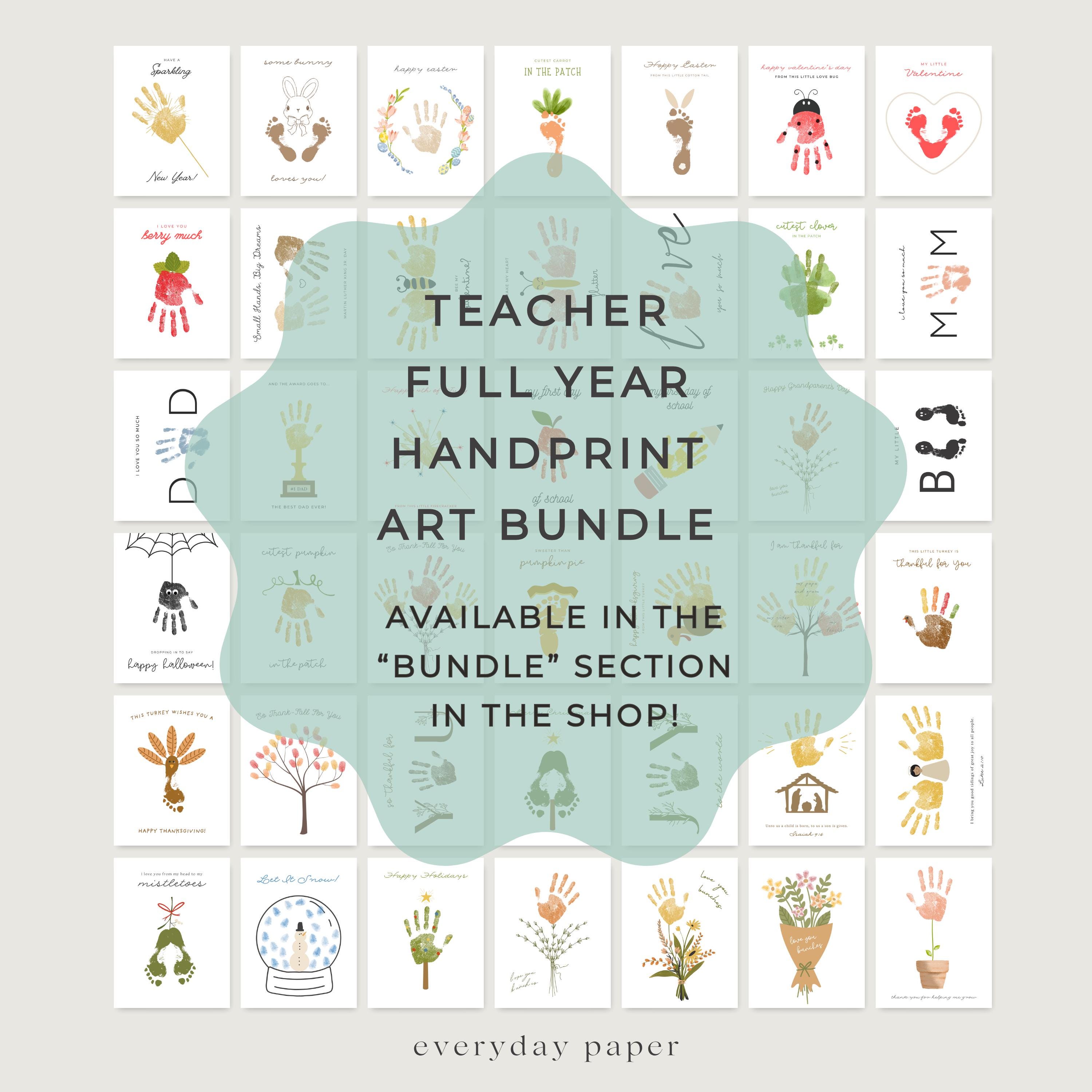 First Day of School Pencil Handprint Craft, Teacher Back to School ...