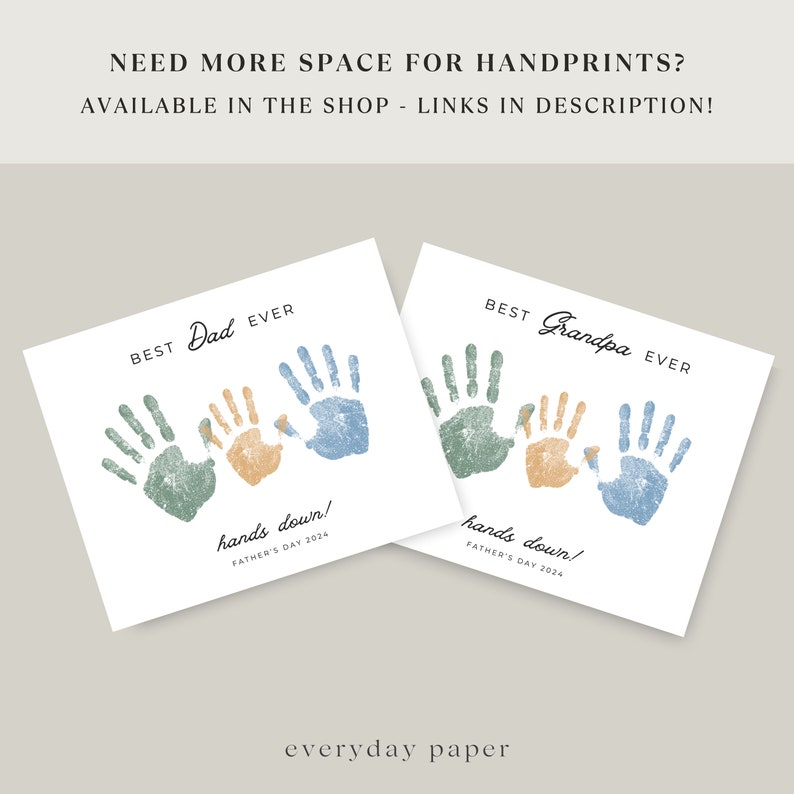 Best Grandpa Hands Down Handprint Art Printable Grandpa Handprint Craft ...
