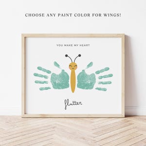 Butterfly Handprint Art Printable, Mothers Day Handprint Class Craft ...