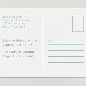 Meet the Teacher Postcard Template Meet Your Teacher - Etsy