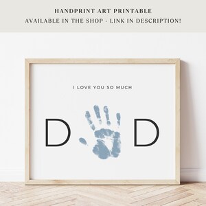 Father's Day Trophy Handprint Art Printable | #1 DAD Trophy Handprint ...