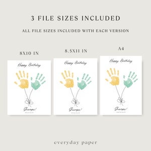 Editable Balloon Birthday Handprint Craft | 1, 2 or 3 Kid's Handprints ...