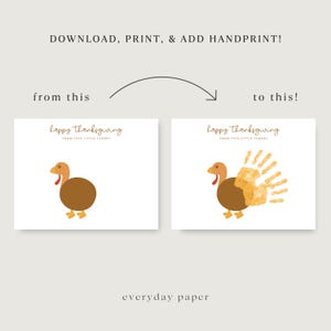 Turkey Handprint Craft, Happy Thanksgiving Turkey Art Printable ...