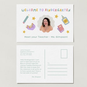 Meet the Teacher Postcard Template, Meet Your Teacher Postcard, Teacher ...