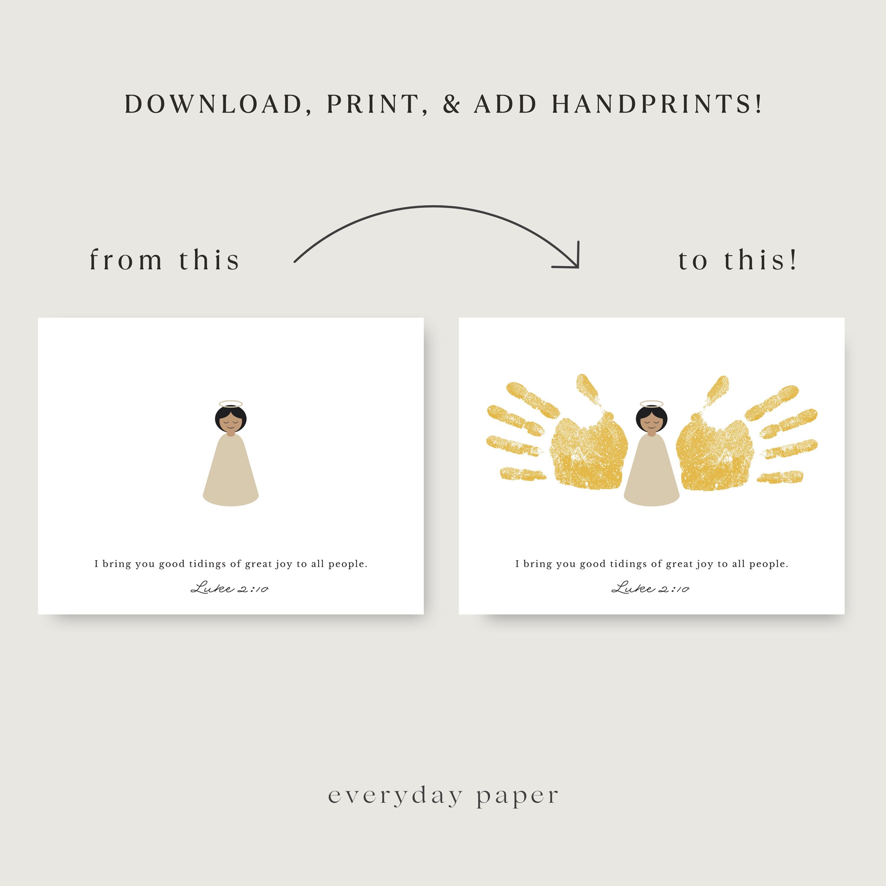 Angel Wings Christmas Handprint Art, Preschool Sunday School Craft ...