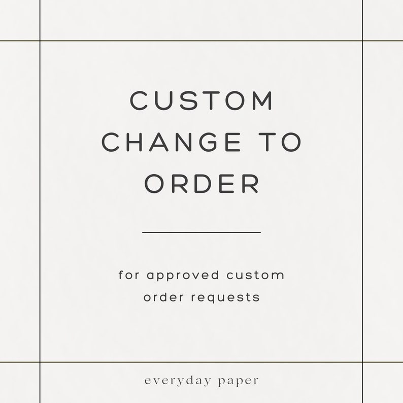 Custom Change to Order for Approved Requests - Etsy