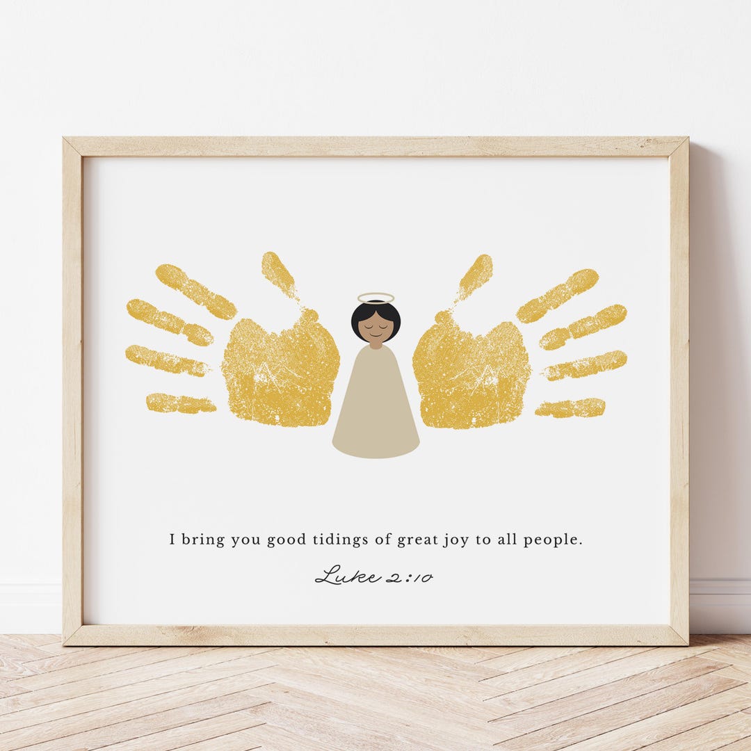 Angel Wings Christmas Handprint Art, Preschool Sunday School Craft ...